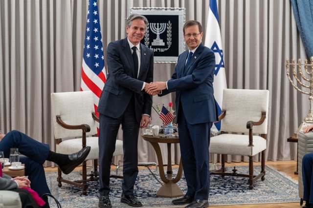 Blinken muestra su apoyo al presidente de Israel tras el reciente ...